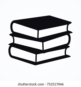 Three Books Icon Stock Vector (Royalty Free) 752517046 | Shutterstock