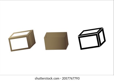Three Boxes Isolated On White Background Stock Vector (Royalty Free ...