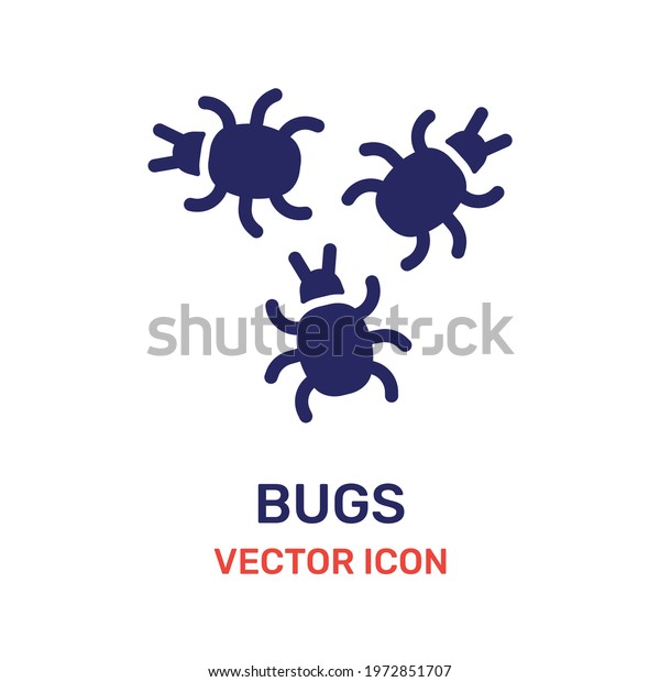 Three Bugs Icon Vector Illustration Stock Vector (Royalty Free ...