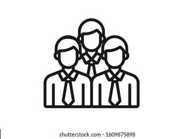 Three Business People Icon Vector Isolated 스톡 벡터(로열티 프리) 1609875898 ...