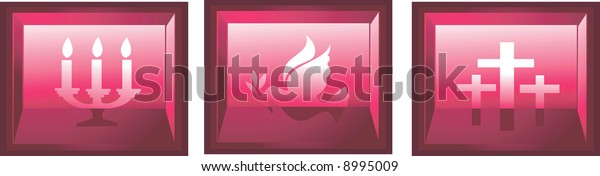 Three Buttons Symbols Stock Vector (Royalty Free) 8995009 | Shutterstock
