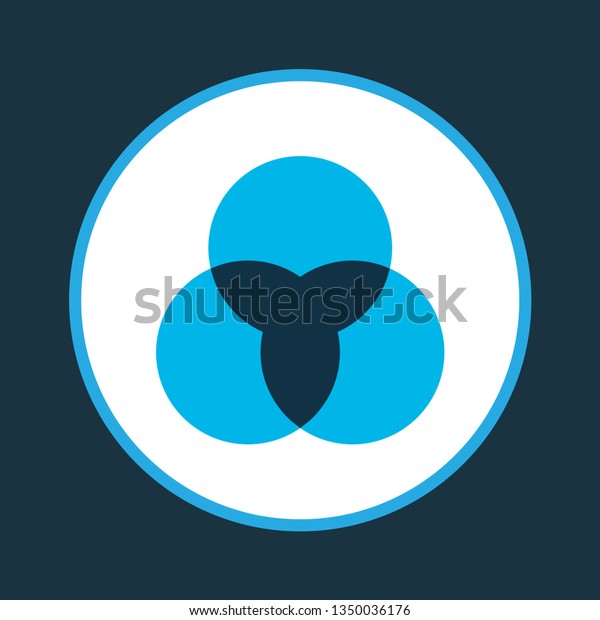 Three Circle Icon Colored Symbol Premium Stock Vector (Royalty Free ...