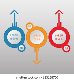 Three Circle Icons Text Vector Illustration Stock Vector (Royalty Free ...