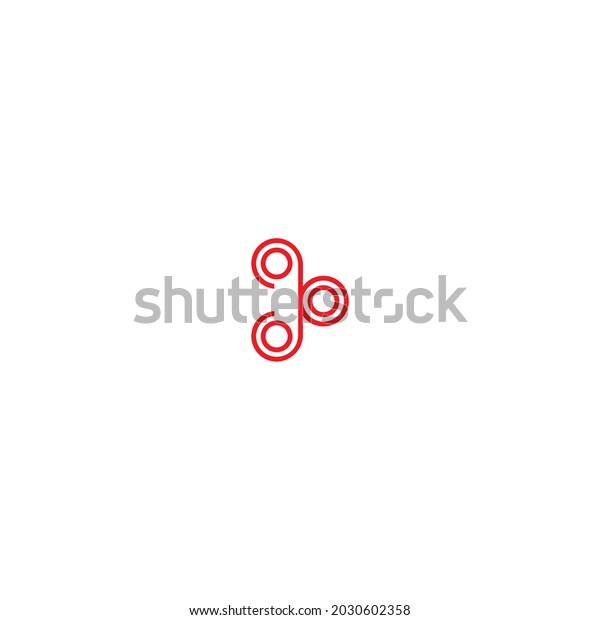 Three Circle Letter D Symbol Simple Stock Vector (Royalty Free ...
