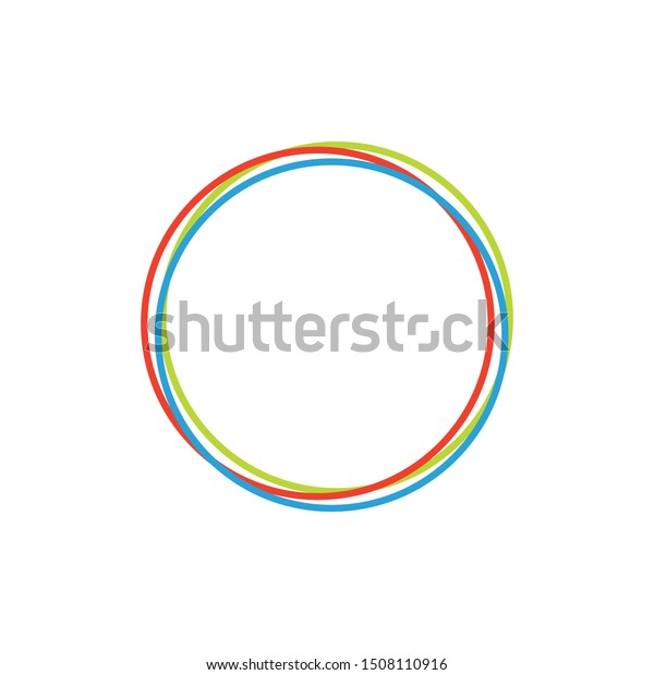 Three Circle Line Color Design Vector Stock Vector (Royalty Free ...