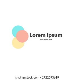 Three Circle Soft Color Simple Logo Stock Vector (Royalty Free ...