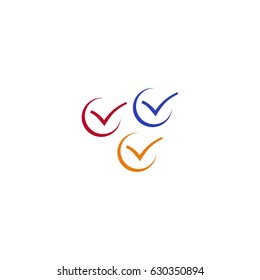 Three Color Check Mark Stock Vector (Royalty Free) 630350894 | Shutterstock