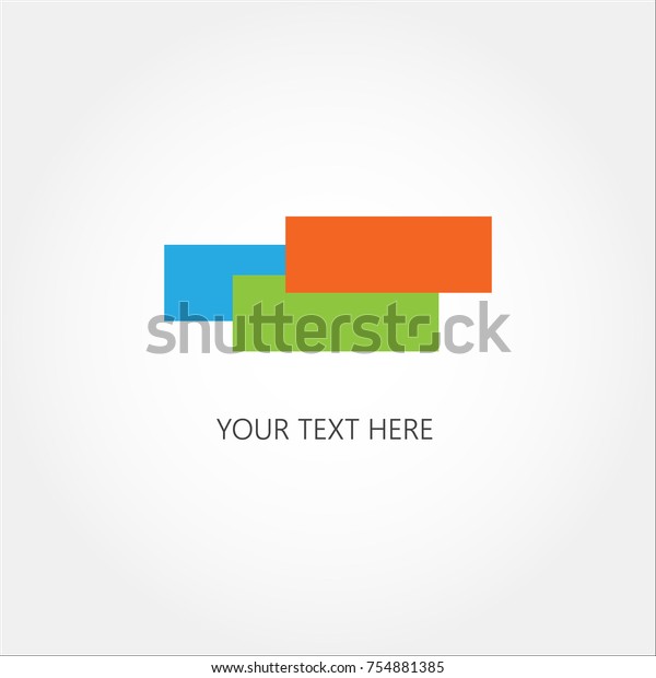 Three Color Rectangles Logo Banner Template Stock Vector (Royalty Free ...