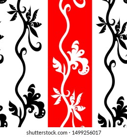 Three Color Vector Abstract Floral Pattern Stock Vector (Royalty Free ...