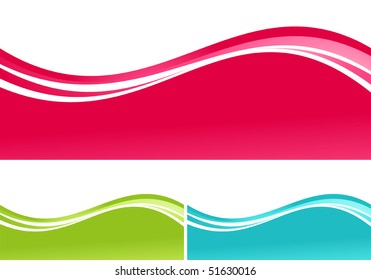 Collection Background Design Templates Wave Line Stock Vector (Royalty ...