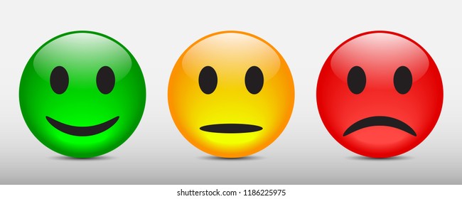 Three Colored Emoticons Stock Vector Stock Vector (Royalty Free ...