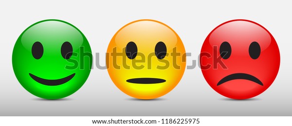 Three Colored Emoticons Stock Vector Stock Vector (Royalty Free ...