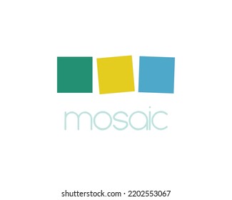 Three Colored Mosaic Tiles Logo Stock Vector (Royalty Free) 2202553067 ...