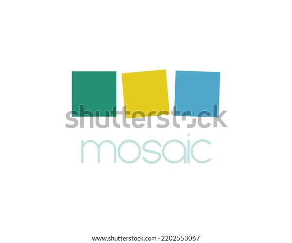 Three Colored Mosaic Tiles Logo Stock Vector (Royalty Free) 2202553067 ...