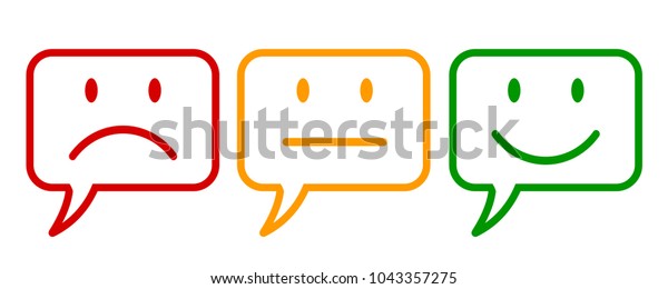 Three Colored Smilies Set Smiley Emotion Stock Vector (Royalty Free ...