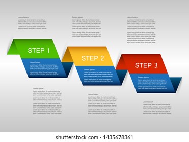 Three Colored Space Banners Stacked Paper: vector de stock (libre de ...