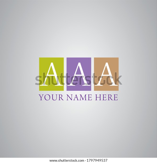Three Colour Block Logo Background Stock Vector (Royalty Free ...