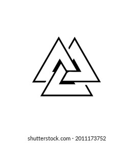 Three Crossed Triangles Sacred Symbol Vikings Stock Vector (Royalty ...