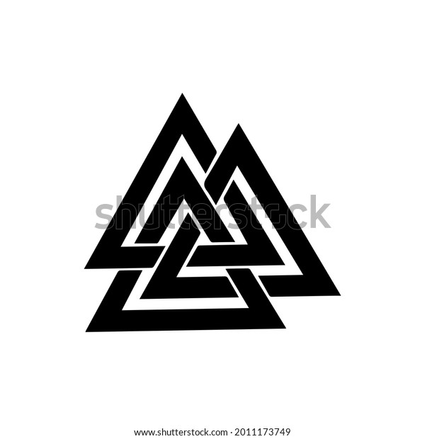 Three Crossed Triangles Sacred Symbol Vikings Stock Vector (Royalty ...