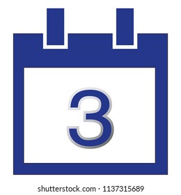 Three Day Calendar Iconvector Stock Vector (Royalty Free) 1137315689 ...