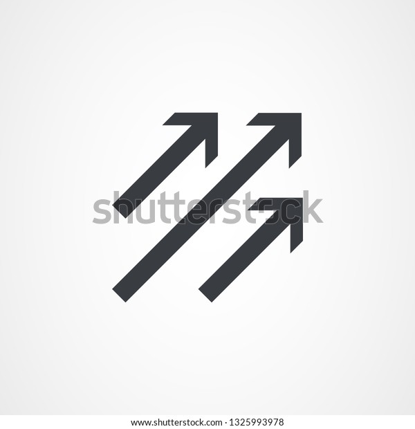 Three Diagonal Right Arrow Pointing Arrow Stock Vector (Royalty Free ...