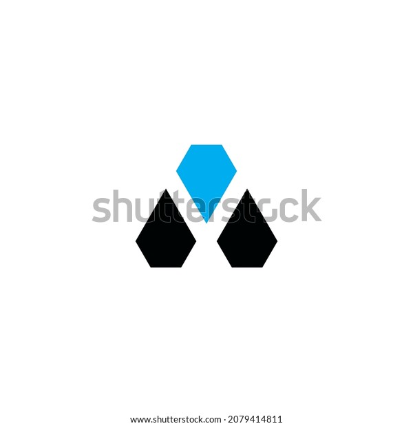 Three Diamond Letter Simple Symbol Logo Stock Vector (Royalty Free ...