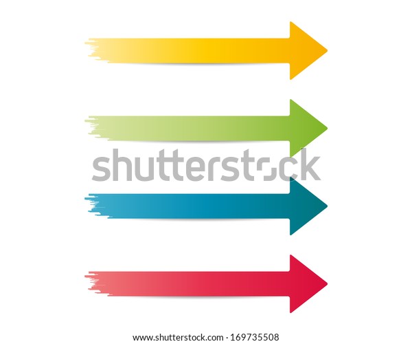 Three Different Color Jagged Arrows On Stock Vector (Royalty Free ...