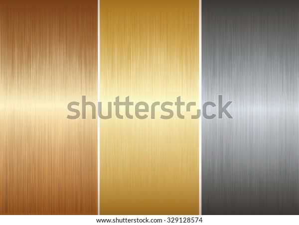 Three Different Realistic Metal Plates Vector Stock Vector (Royalty ...