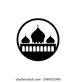 Three Dome Mosque Islamic Icon Symbol Stock Vector (Royalty Free ...