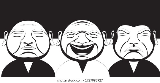 Drawing Sketch Style Illustration Head Caucasian Stock Vector (Royalty ...