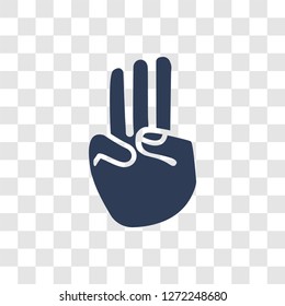 Three Fingered Hand Gesture Icon Trendy Stock Vector (Royalty Free ...