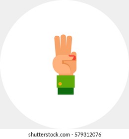 Three Fingers Icon Stock Vector (Royalty Free) 617972747