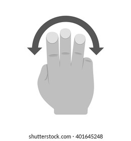 Three Fingers Rotate Stock Vector (Royalty Free) 401645248 | Shutterstock