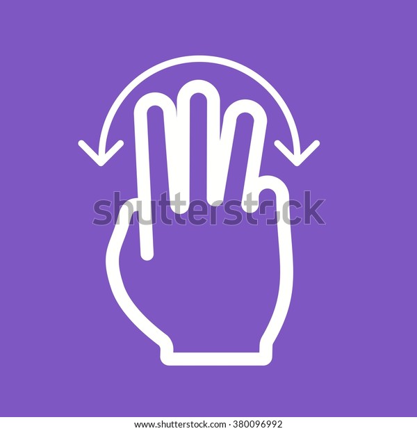 Three Fingers Rotate Stock Vector (Royalty Free) 380096992 | Shutterstock