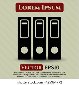 Three Folders Icon Vector Symbol Flat Stock Vector (Royalty Free ...