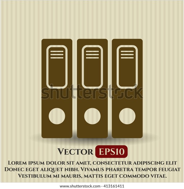 Three Folders Vector Icon Symbol Stock Vector (Royalty Free) 413161411 ...