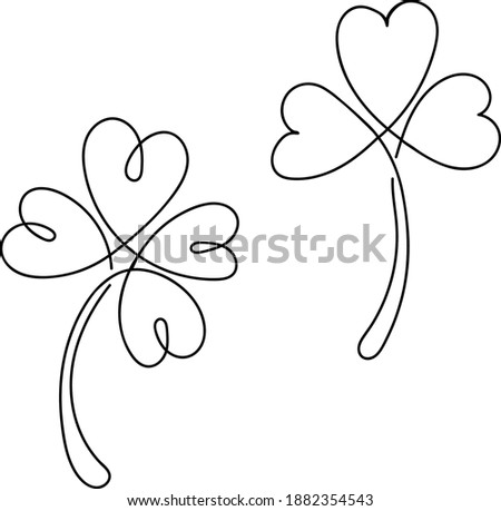 Shamrock Line Drawing | Free download on ClipArtMag