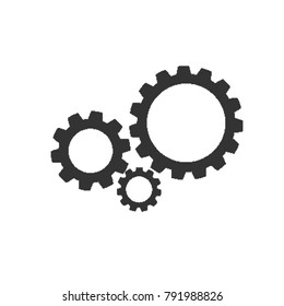Black Silhouette Three Gear Sign Simple: เวกเตอร์สต็อก (ปลอดค่า ...