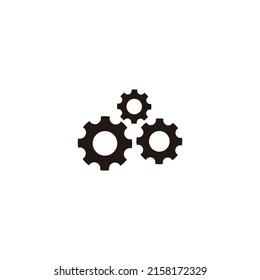 Three Gears Geometric Symbol Simple Logo Stock Vector (Royalty Free ...