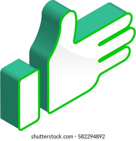 Three Hand Sign 3d Isometric Icon Stock Vector (Royalty Free) 582294892 ...
