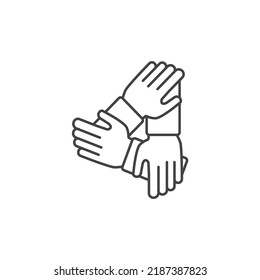 Three Hands Support Icons Symbol Vector Stock Vector (Royalty Free ...