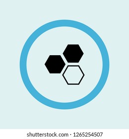 Three Hexagons Cell Icon Symbol Premium Stock Vector (Royalty Free ...