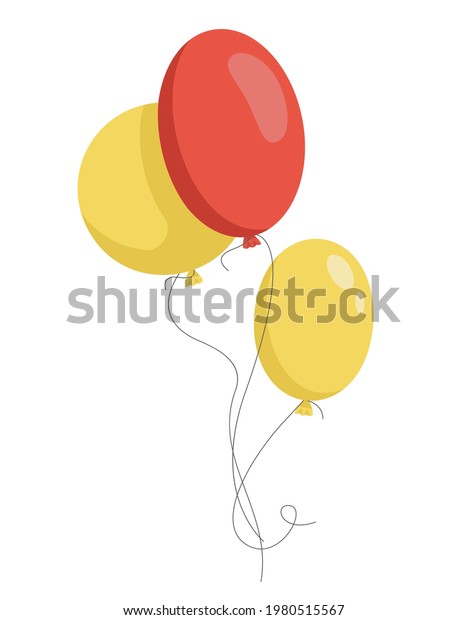 Three Holiday Balloons Holiday Inventory Cartoon Stock Vector (Royalty ...