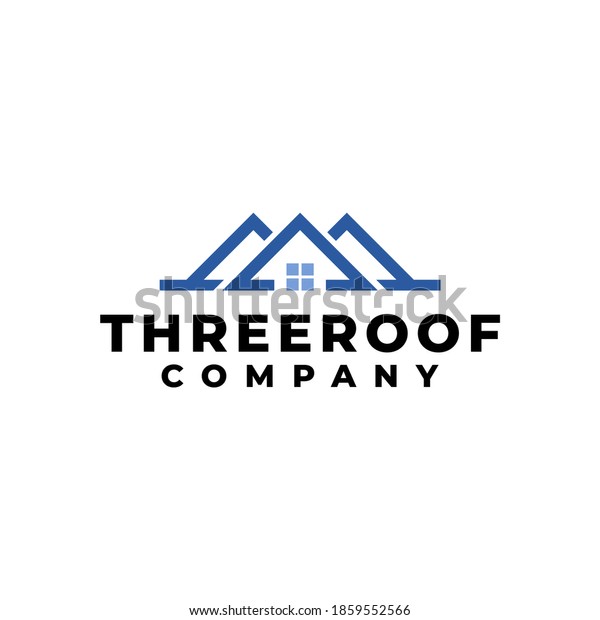 Three House Logo Real Estate Company Stock Vector (Royalty Free ...