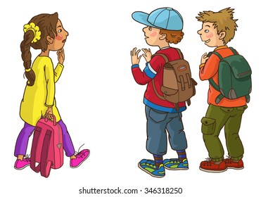 8,638 Three Children Talking Images, Stock Photos & Vectors | Shutterstock