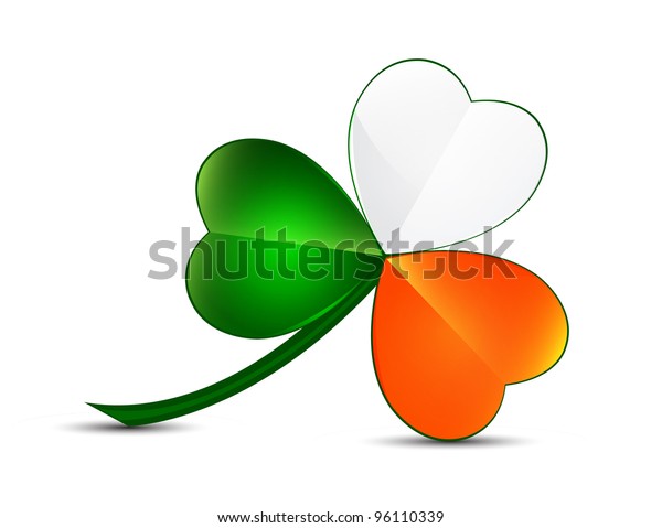 Three Leaf Clover Ireland Colors: vector de stock (libre de regalías ...