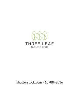 Three Leaf Logo Icon Design Template Stock Vector (Royalty Free ...