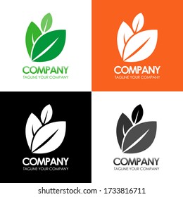 Three Leaves Logo Vector Vector Illustration Stock Vector (Royalty Free ...