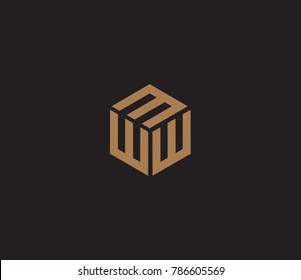 Three Letter Icon Letter Mwm Logo: vetor stock (livre de direitos ...