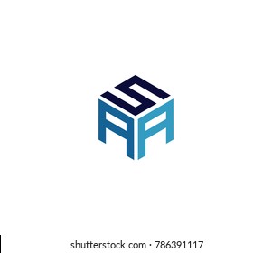 Letter Saa Logo Three Letter Icon: เวกเตอร์สต็อก (ปลอดค่าลิขสิทธิ์ ...